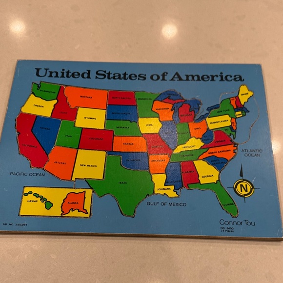 united states of America | Toys | Connor United States Map Puzzle ...
